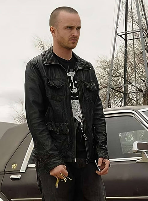 Aaron Paul Breaking Bad Black Jacket – LeatherJacketMerchant