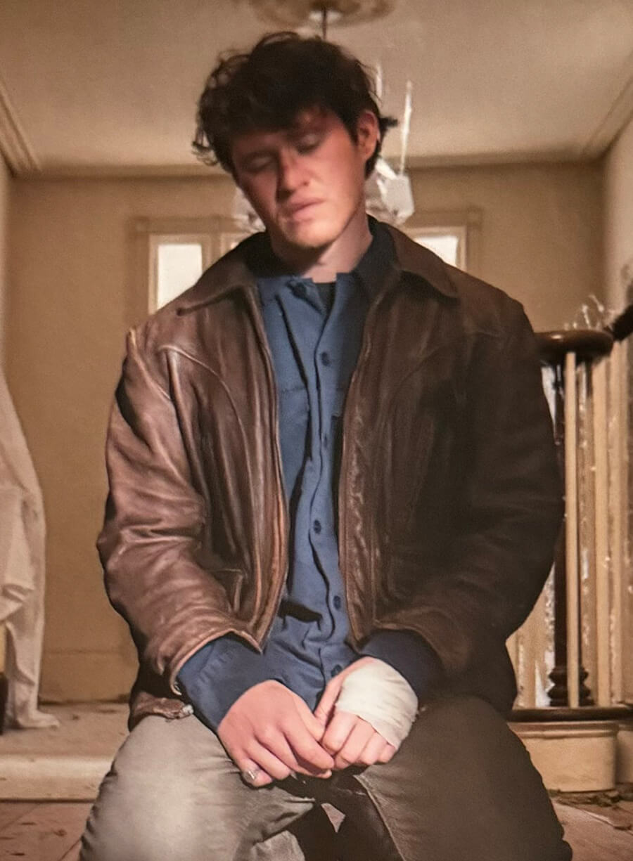 Corey Cunningham Halloween Ends Brown Leather Jacket ...