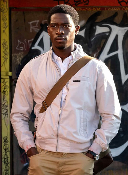 Damson Idris Snowfall S05 White Cotton Jacket – LeatherJacketMerchant