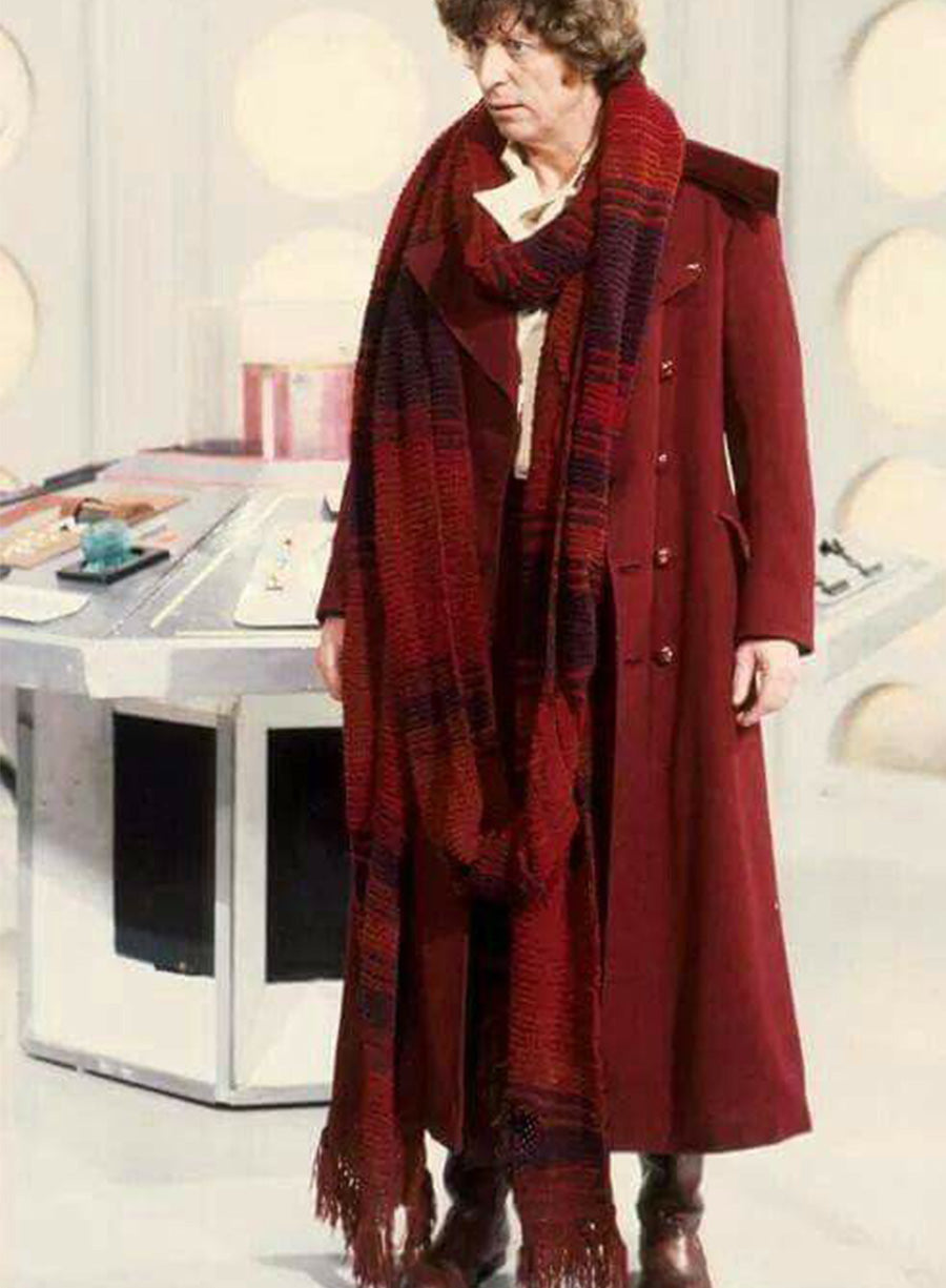 Doctor Who Tom Baker Fourth Doctor Red Wool Coat – LeatherJacketMerchant