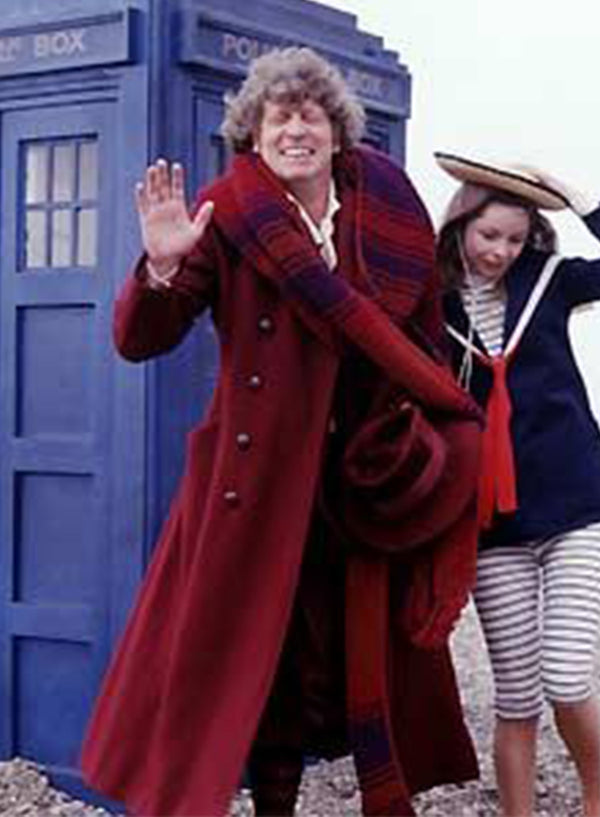 Doctor Who Tom Baker Fourth Doctor Red Wool Coat – LeatherJacketMerchant