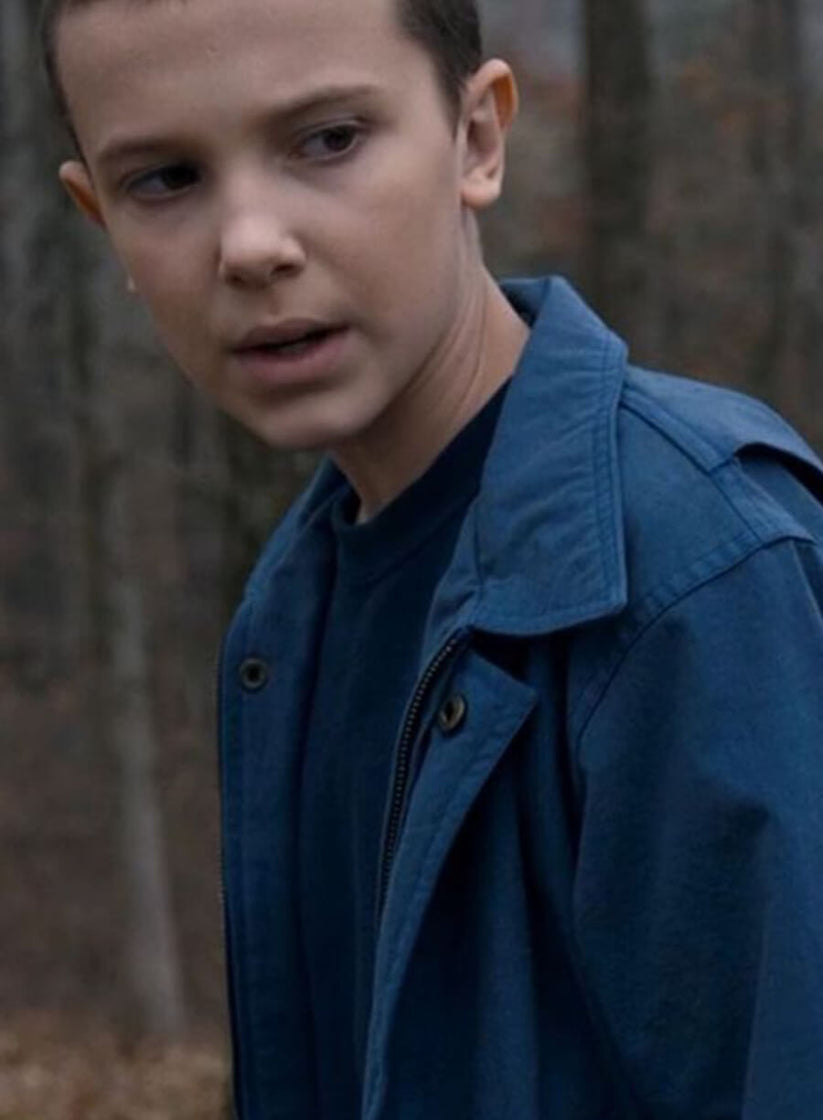 Eleven Stranger Things Millie Bobby Cotton Blue Jacket ...