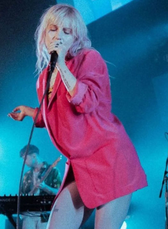 Hayley Williams Pink Velvet Coat – LeatherJacketMerchant