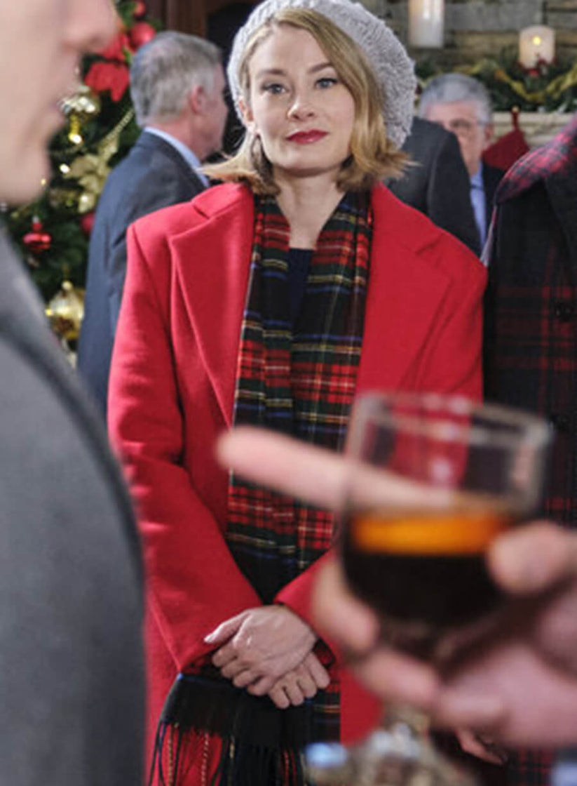Katherine Ghosts Of Christmas Always 2022 Red Coat – LeatherJacketMerchant