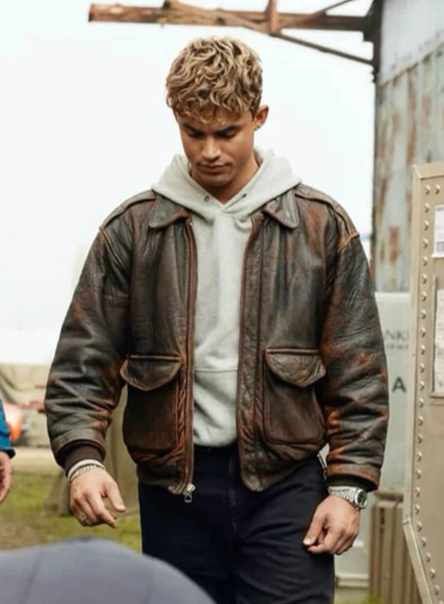Matthew Broome My Fault London Distressed Leather Jacket ...